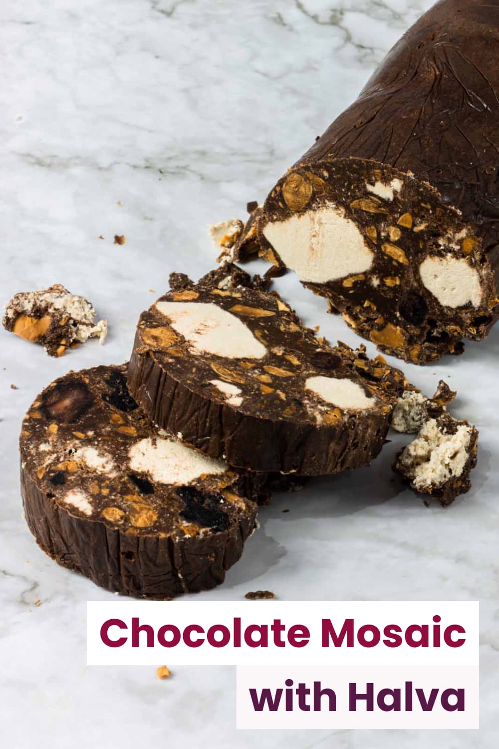 Chocolate Mosaic with Halva | fooodlove.com