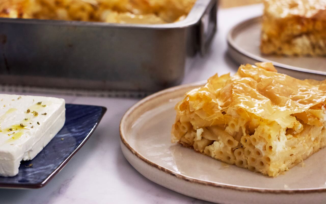 Greek Pasta Pie (Makaronopita) | fooodlove.com