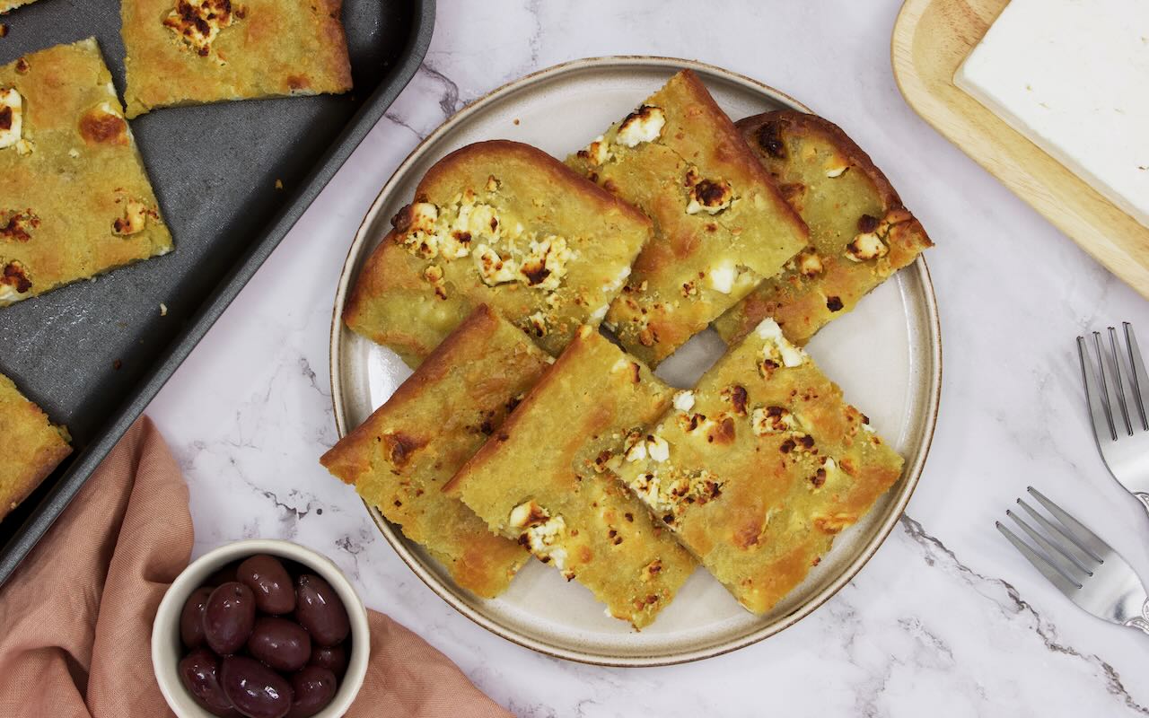 Thin-battered Feta Pie (Alevropita) | fooodlove.com